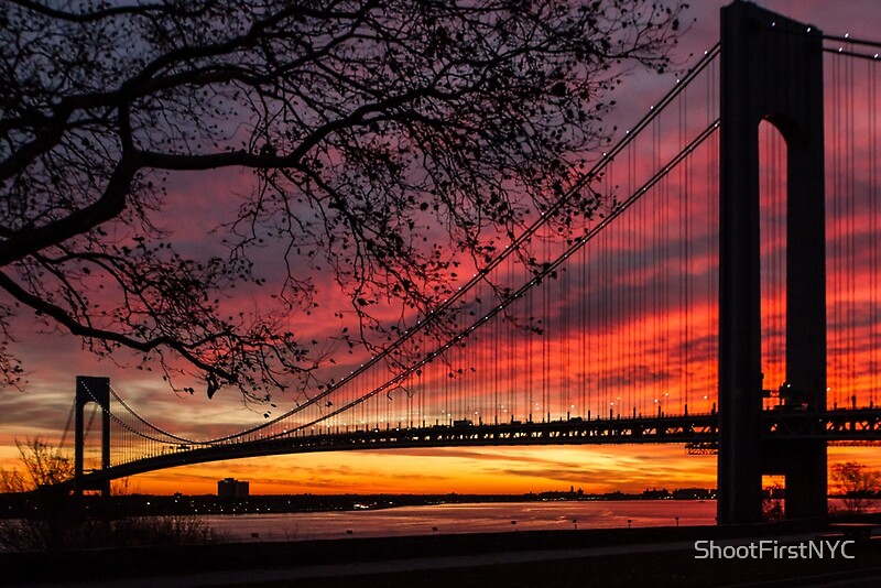 "Sunrise at the Bridge" by ShootFirstNYC | Redbubble