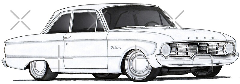 "1960 Ford Falcon Drawing" by ItsMeRuva | Redbubble