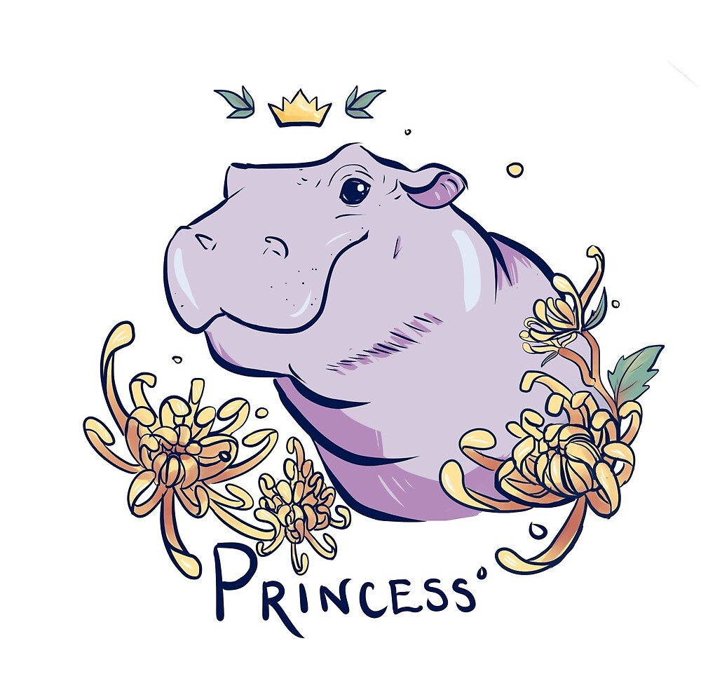 "Princess Hippo" by Alyssa Maynard | Redbubble