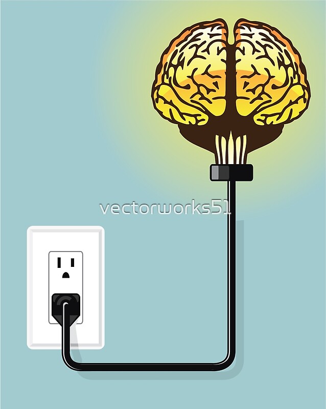 "Brain plugged in" by vectorworks51 | Redbubble