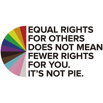 "Equal Rights LGBTQIA+ Pride Awareness Inclusivity Ally" Sticker for ...