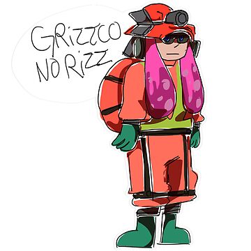 "grizzco no rizz" Sticker for Sale by vantass773 | Redbubble