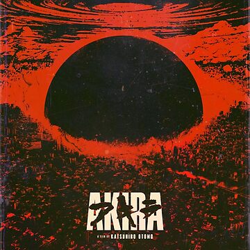 "Akira cyberpunk city explosion poster red" Poster for Sale by ...