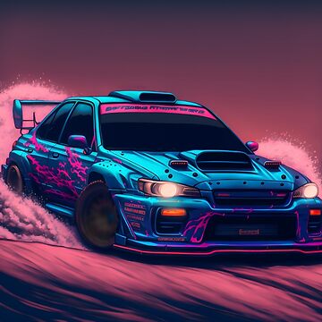 "The Rally King - Impreza WRX STI Synthwave" Poster for Sale by ArtAT ...