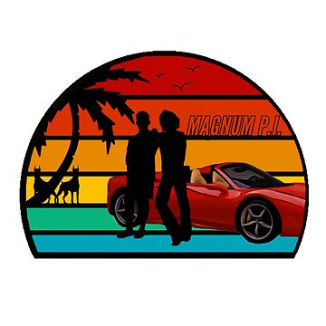 "Magnum PI New Sunset " Sticker for Sale by Smpritch87 | Redbubble