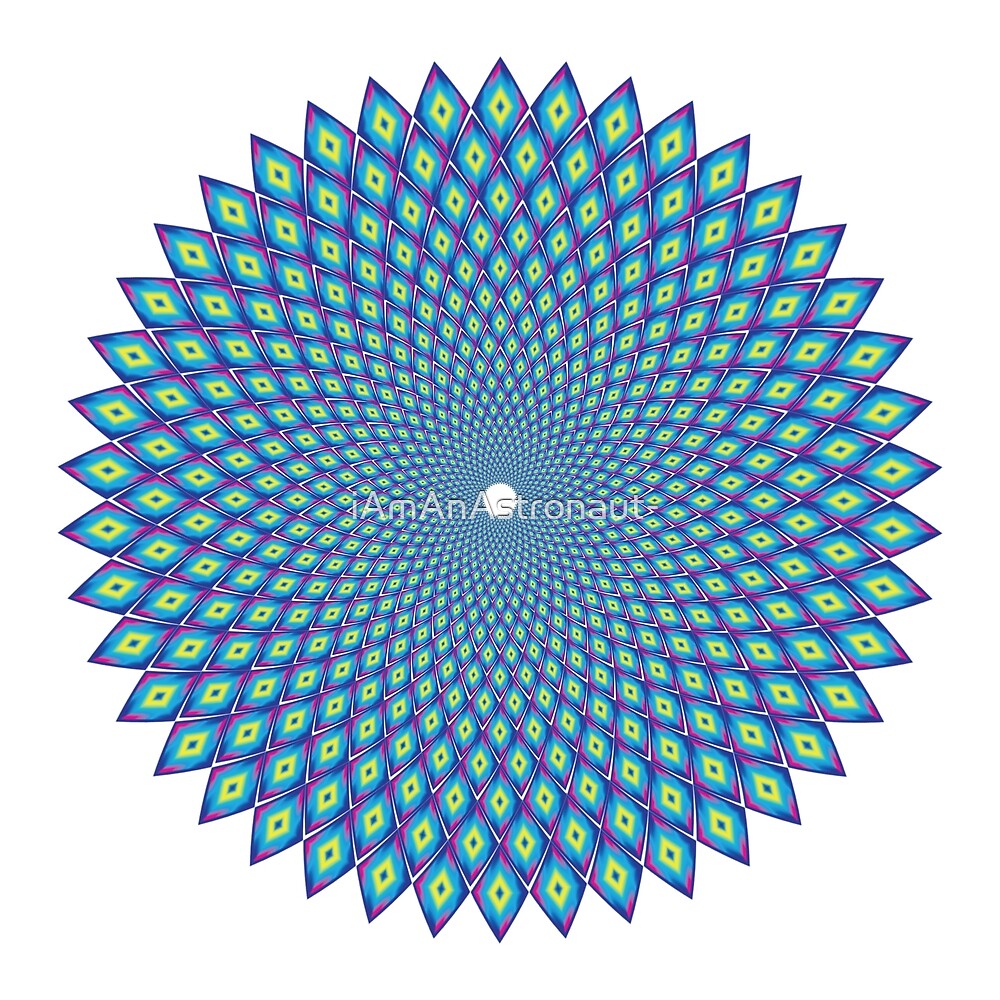 "Psychedelic Diamond Mandala" by iAmAnAstronaut- | Redbubble