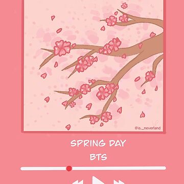"BTS , spring day sticker" Sticker for Sale by IsNeverland | Redbubble