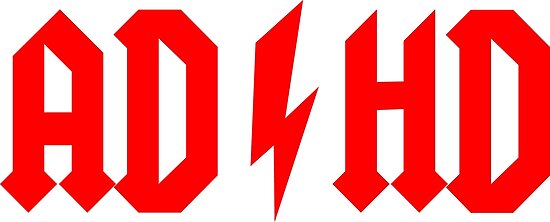 Adhd Acdc Band Logo Spoof Attention Deficit