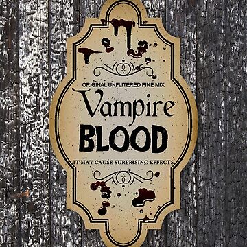 "Vampire Blood Apothecary Label" Sticker for Sale by ReggieGrain ...