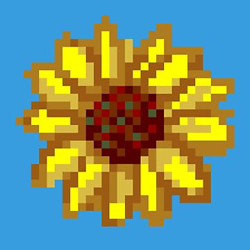 "Sunflower Pixel Art" Poster for Sale by just4pixels | Redbubble