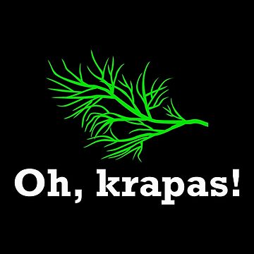 "Oh, krapas!" Sticker for Sale by ADHD | Redbubble