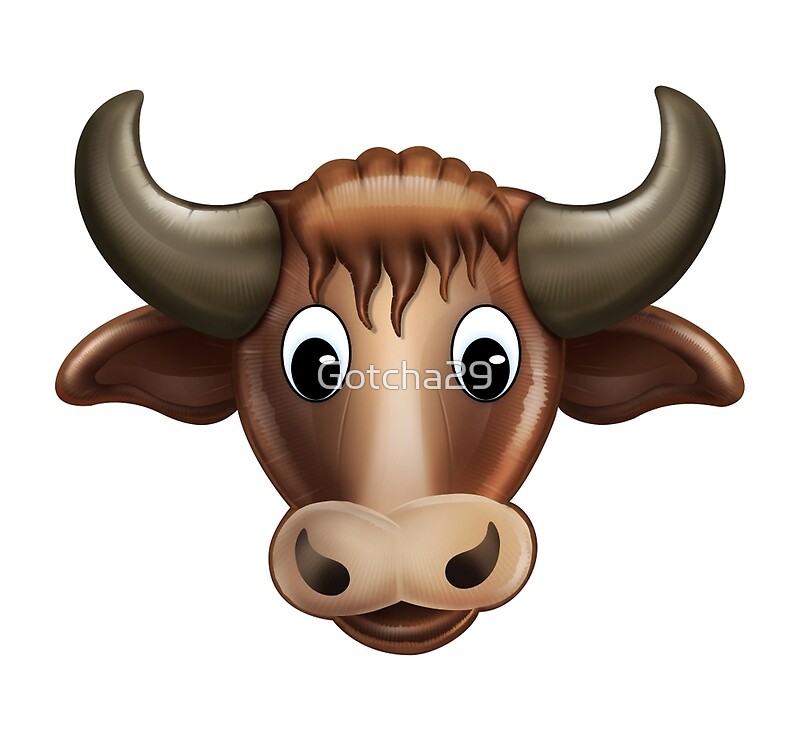 "Happy Bull Cartoon Character" by Gotcha29 | Redbubble