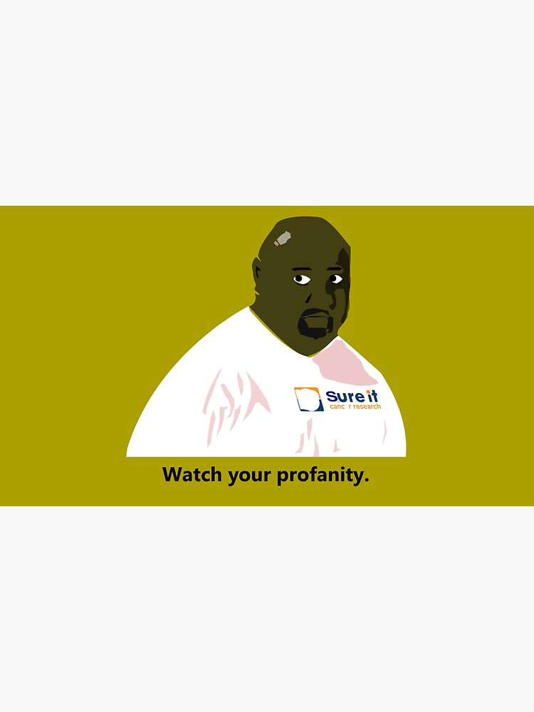 "Watch your profanity meme" Sticker by RichardFitz | Redbubble