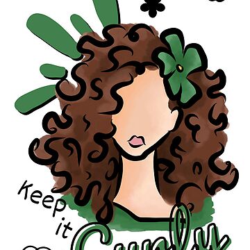 "Keep it Curly (Brown)" Sticker for Sale by Curly-Cuties | Redbubble