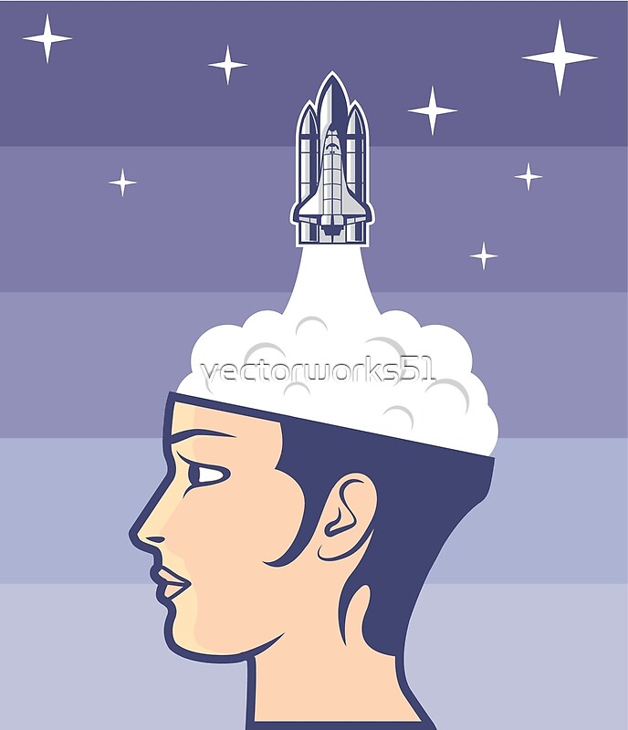 "Space mind Shuttle start" by vectorworks51 | Redbubble