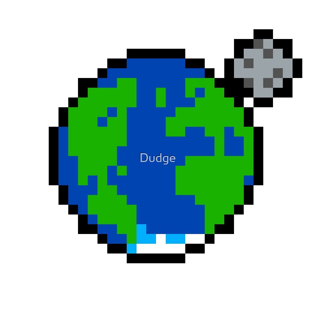 "8 Bit Earth" by Dudge | Redbubble
