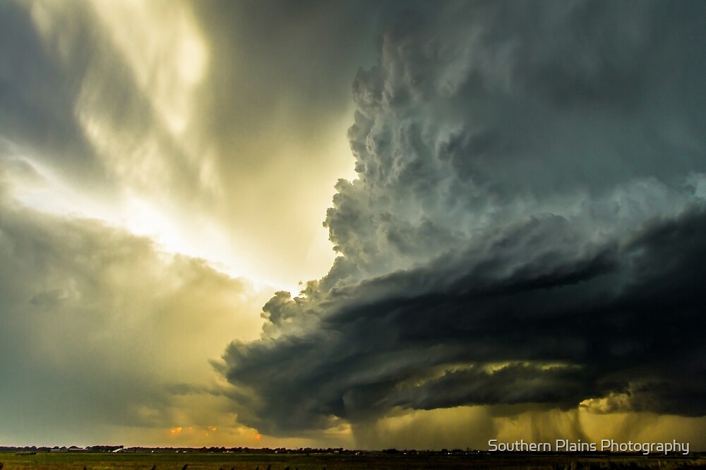 "Supercell - Massive Storm Rumbles Over Oklahoma Plains" by Sean Ramsey ...