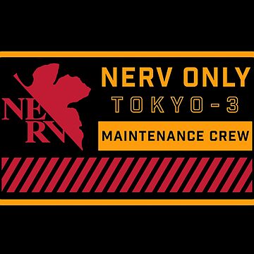 "Nerv Only Maintenance Crew White" Sticker for Sale by Sakuga Drip ...