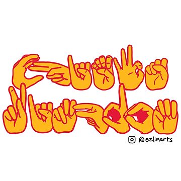 "Chiefs Kingdom in ASL" Sticker for Sale by Ezlinarts | Redbubble