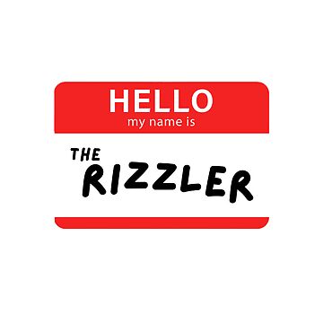 "THE RIZZLER" Sticker for Sale by entwerfco | Redbubble