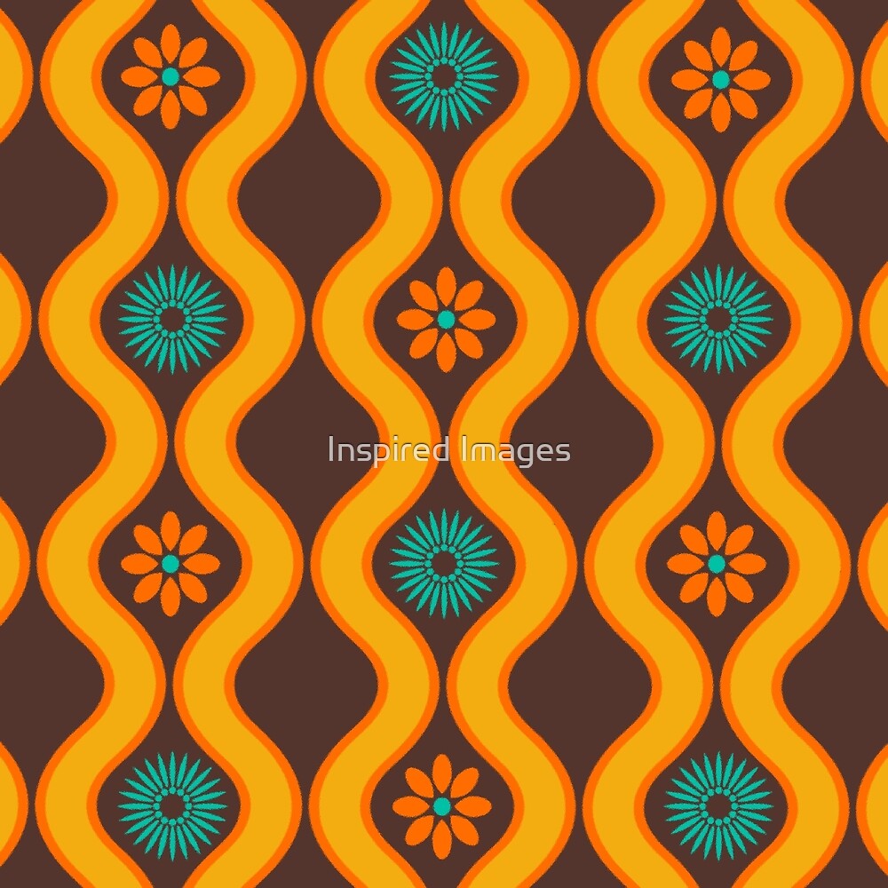 "1970's Retro Vintage Seventies Floral Flowers Pattern " by Inspired ...