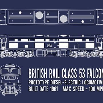 "British Rail Class 53 Falcon Prototype Locomotive Train Blueprint ...