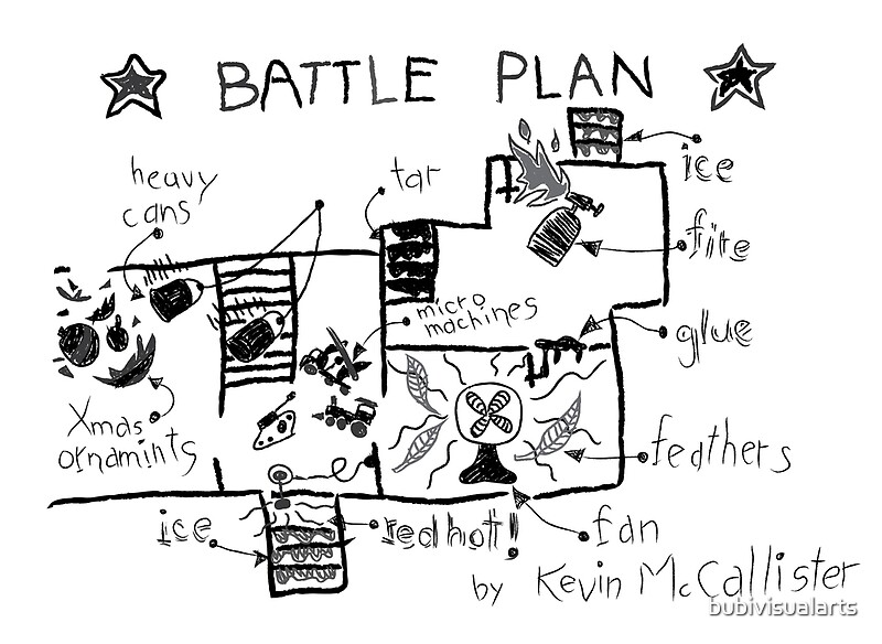 "Kevin's battle plan - Home Alone inspired graphic" by bubivisualarts ...