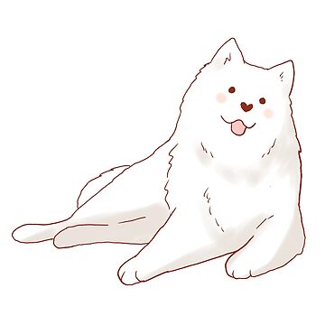 "Samoyed dog drawing " Sticker for Sale by Mayarart | Redbubble
