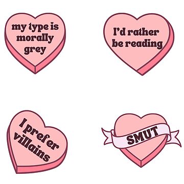 "conversation hearts reading" Sticker for Sale by Liketheaward | Redbubble