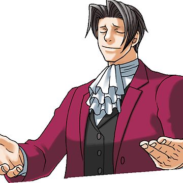 "Edgeworth Smug Pose HD" Sticker for Sale by vivianby | Redbubble