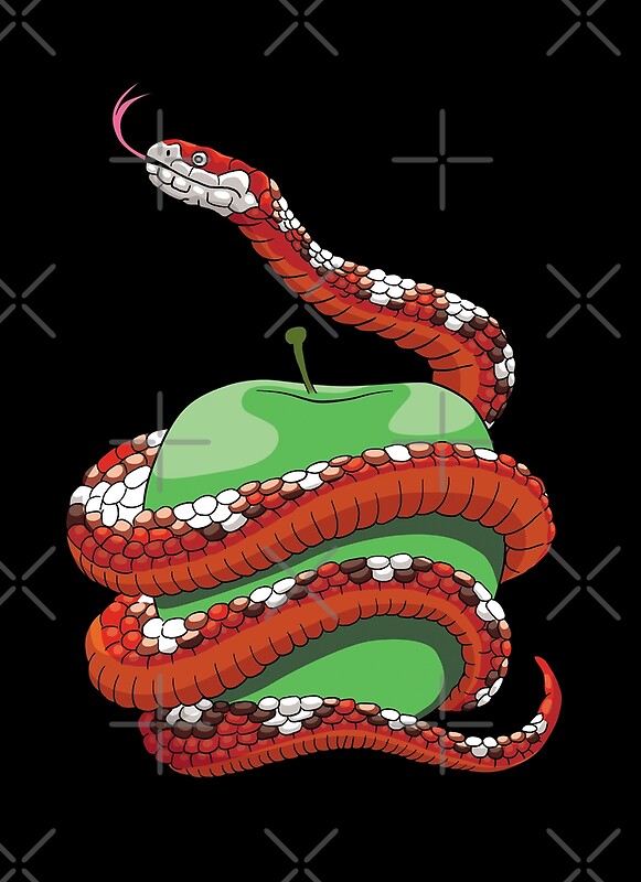 "Snake And Apple Temptation" by TMBTM | Redbubble