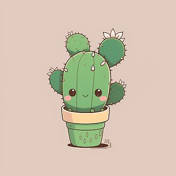 "Adorable Anime Cactus" Sticker for Sale by LinearDimension | Redbubble