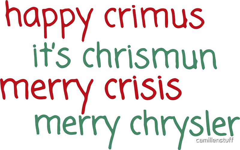 "merry chrysler" Stickers by camillenstuff | Redbubble