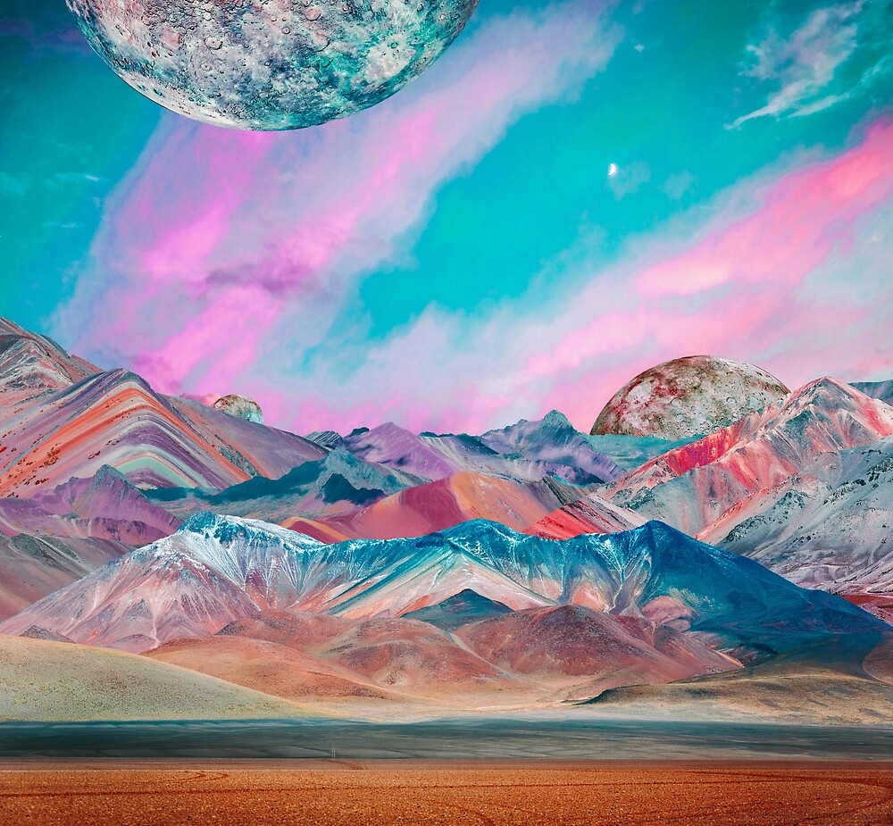 "Pastel Mountains" by Rosie Sayers | Redbubble