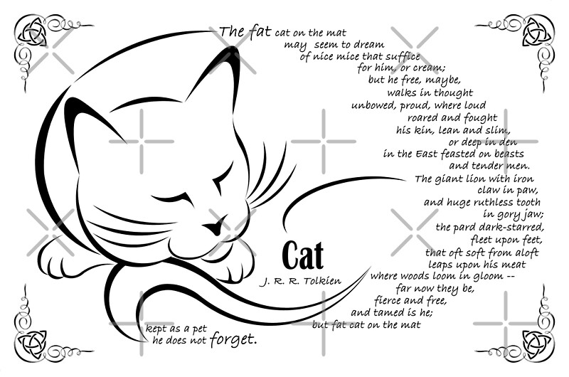 "'Cat' by JRR Tolkien" by AtlantianKing | Redbubble