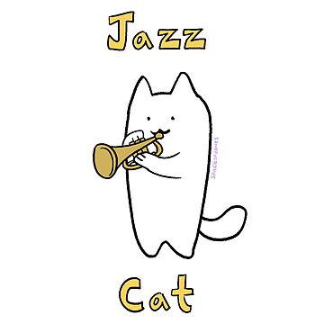 "Jazz Cat" Sticker for Sale by spaceofbones | Redbubble