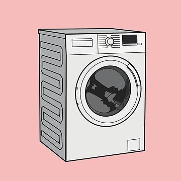 "Washing machine cartoon illustration" Poster for Sale by Misscartoon ...