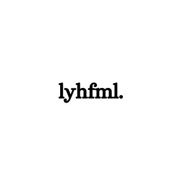 "lyhfml" Sticker for Sale by MarvellStan | Redbubble