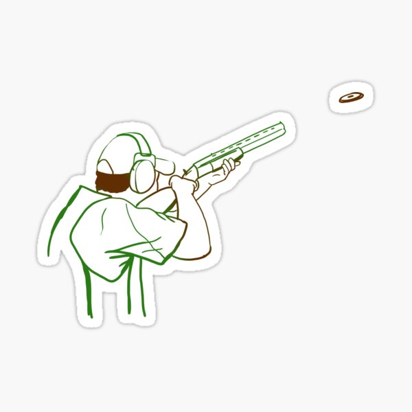 Clay Pigeon Shooting Stickers | Redbubble