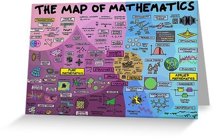"The Map of Mathematics" Greeting Card by DominicWalliman | Redbubble