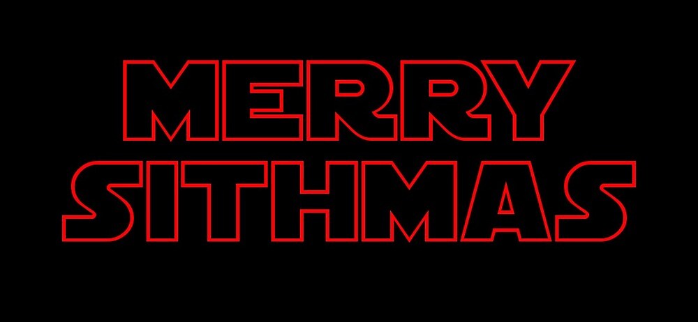 "Merry Sithmas (red, outline)" by AllQueerHere | Redbubble