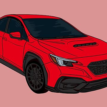 "WRX Subaru Red" Sticker for Sale by Corgi97 | Redbubble