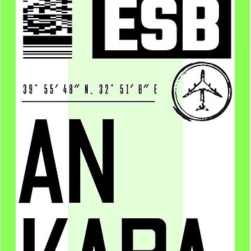 "ANKARA ESB classic luggage tag" Sticker for Sale by LeddsoDello ...