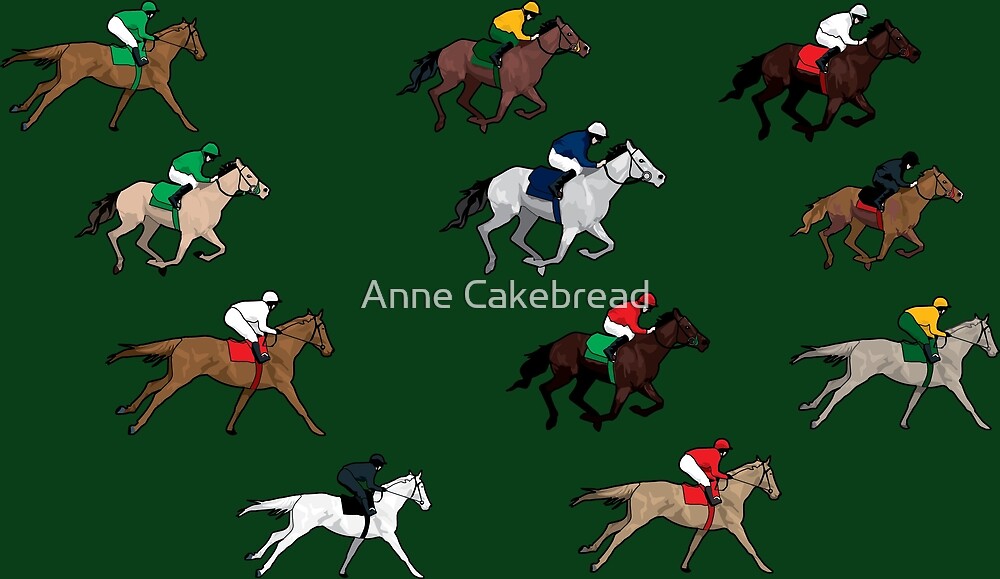 "Horse race pattern" by Anne Cakebread | Redbubble