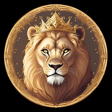 "Regal Lion with Crown 14" Poster for Sale by smARTwork | Redbubble