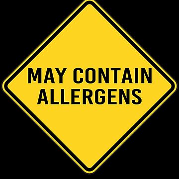 " Food Allergy - May Contain Allergens Warning Sign" Sticker for Sale ...