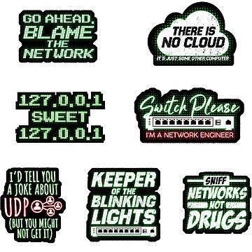 "Network Engineer Admin Funny Laptop Sticker Pack Gift for IT Tech ...
