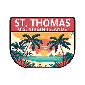 "St Thomas U.S. Virgin Islands Retro Emblem" Sticker for Sale by ...