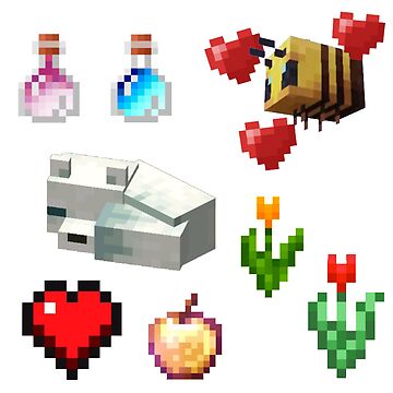 "cute random minecraft sticker pack" Sticker for Sale by sell-out-club ...