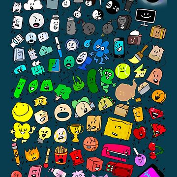 "BFDI Inanimate Insanity All Characters Transparent Classic " Poster ...